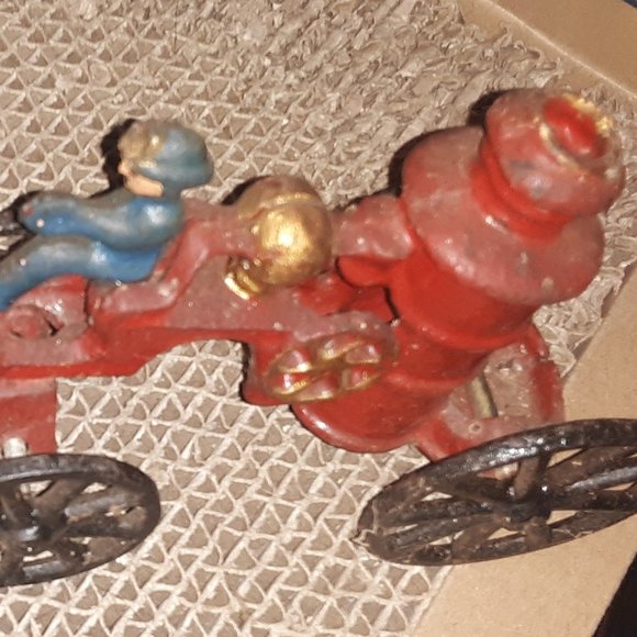Accents | Vintage Cast Iron Horse Drawn Fire Carriage Pump Wagon With ...